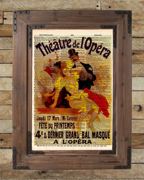 Vintage Opera print, vintage advertising, Theatre de L'Opera Theatre s ...